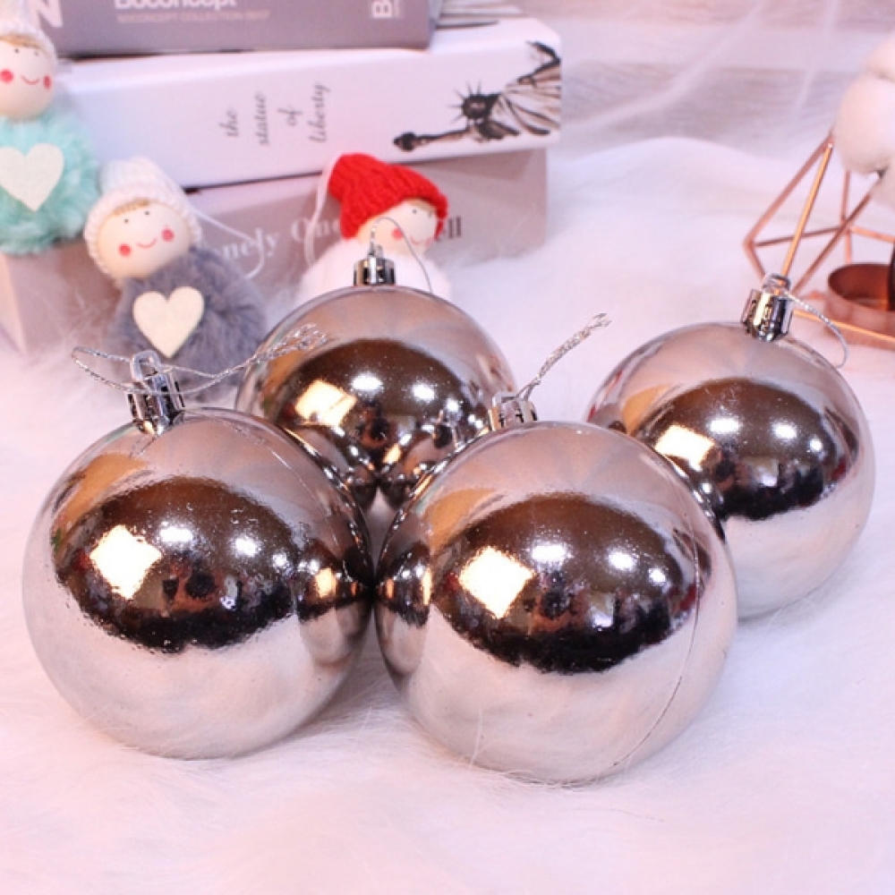 [디작소]크리스마스 소품 차콜볼_유광 8cm(4p세트) - 톡톡튀는 감성 엔돌핀 {후추통}입니다.